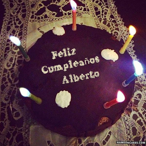 Feliz cumpleaños alberto Imágenes de pastel