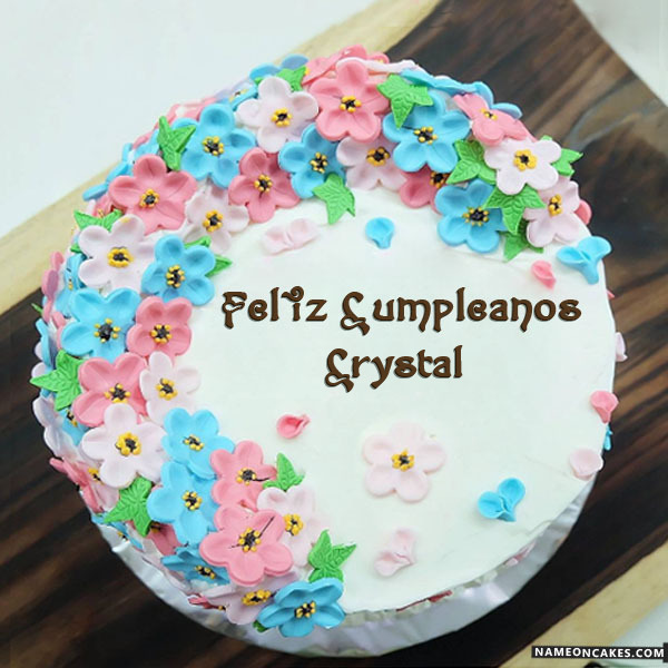 Feliz cumpleaños crystal Imágenes de pastel