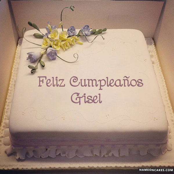 Feliz cumpleaños gisel Imágenes de pastel