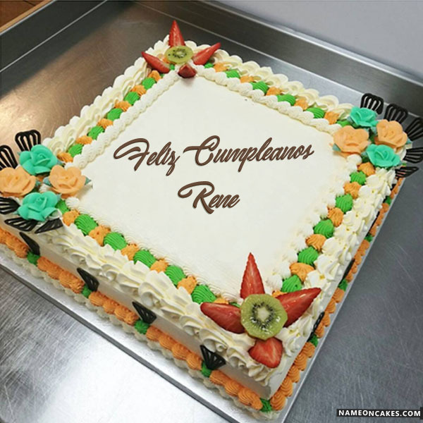Feliz cumpleaños rene Imágenes de pastel